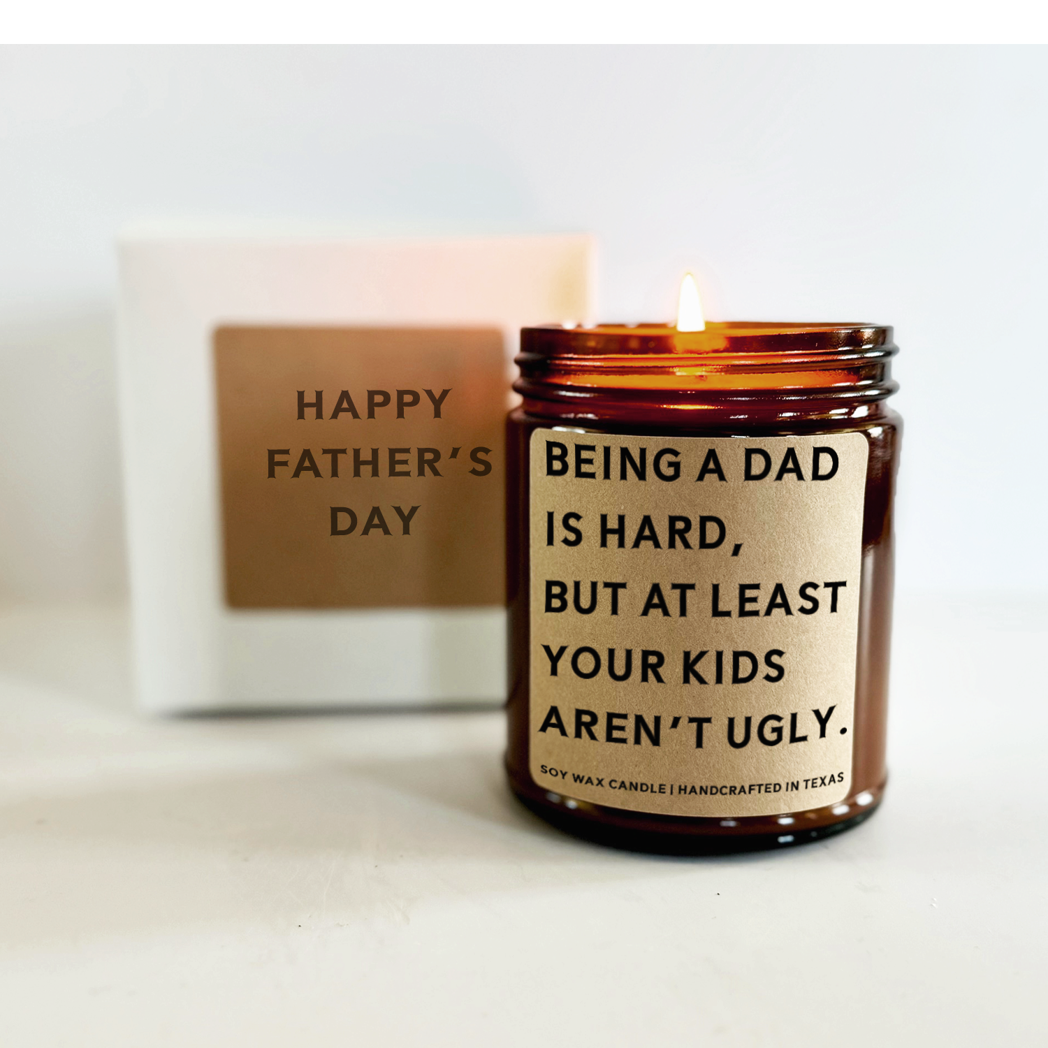 Funny Dad Gift From Kids | Personalized Candle for Dad | At least Your ...
