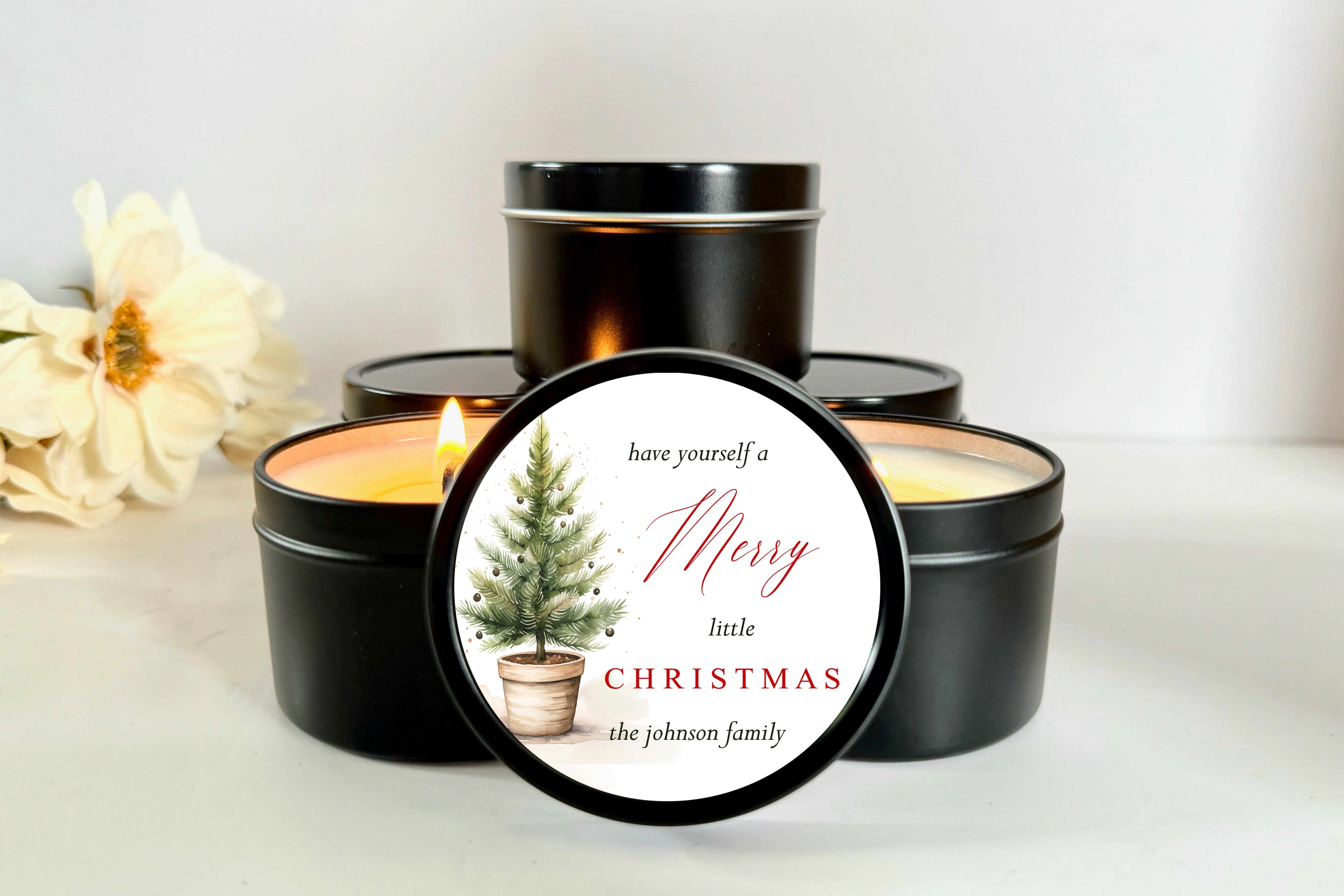 Christmas Favor Candles - Personalized Bulk Holiday Candles – The Gift ...